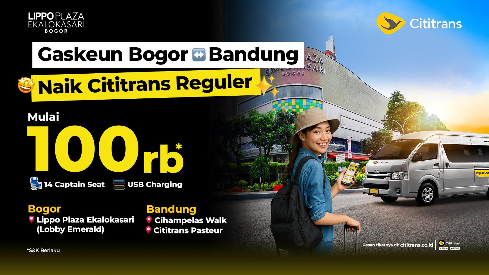 Bogor ke Bandung Nyaman Mulai 100rb! - Cititrans